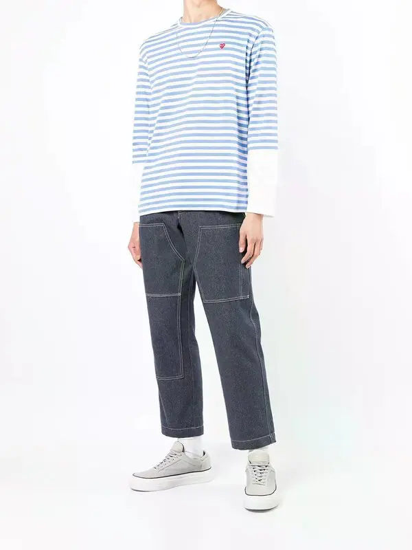 Play Comme Des Garcon Striped Long-sleeve T-shirt