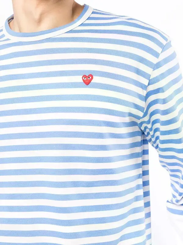 Play Comme Des Garcon Striped Long-sleeve T-shirt