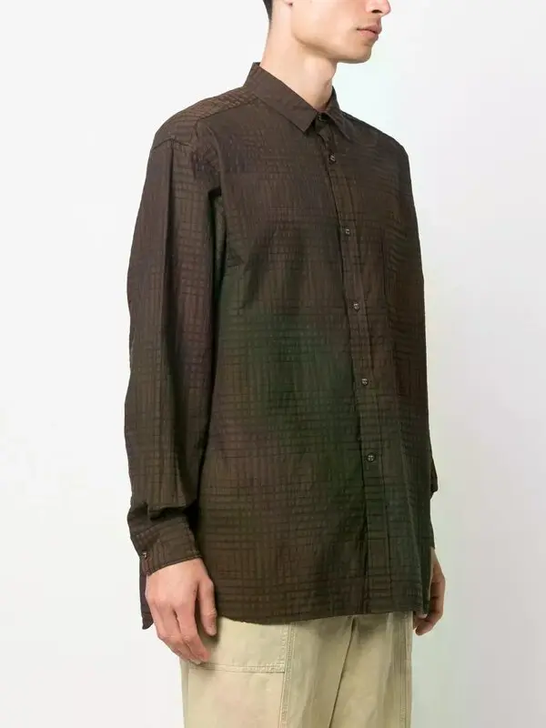 WHITE MOUNTAINEERING Checked- Jacquard Long-sleeve Shirt