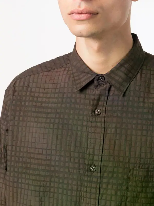 WHITE MOUNTAINEERING Checked- Jacquard Long-sleeve Shirt