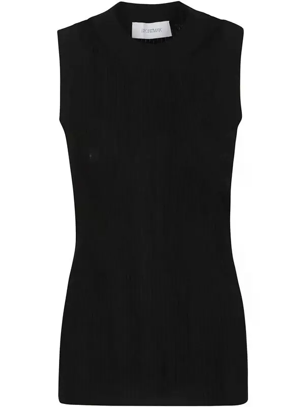Sportmax Sleeveless Jersey Top - Black