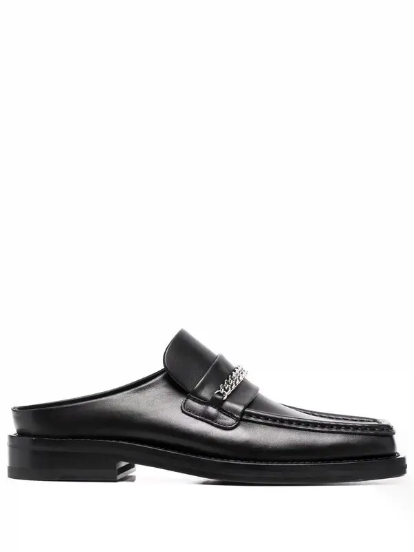 Martine Rose Square-toe Leather Loafers