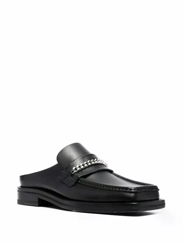 Martine Rose Square-toe Leather Loafers