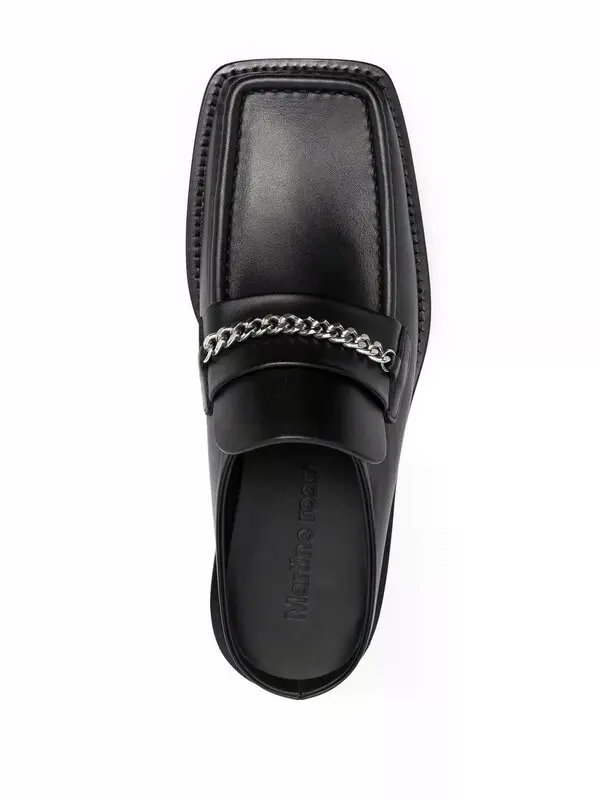 Martine Rose Square-toe Leather Loafers