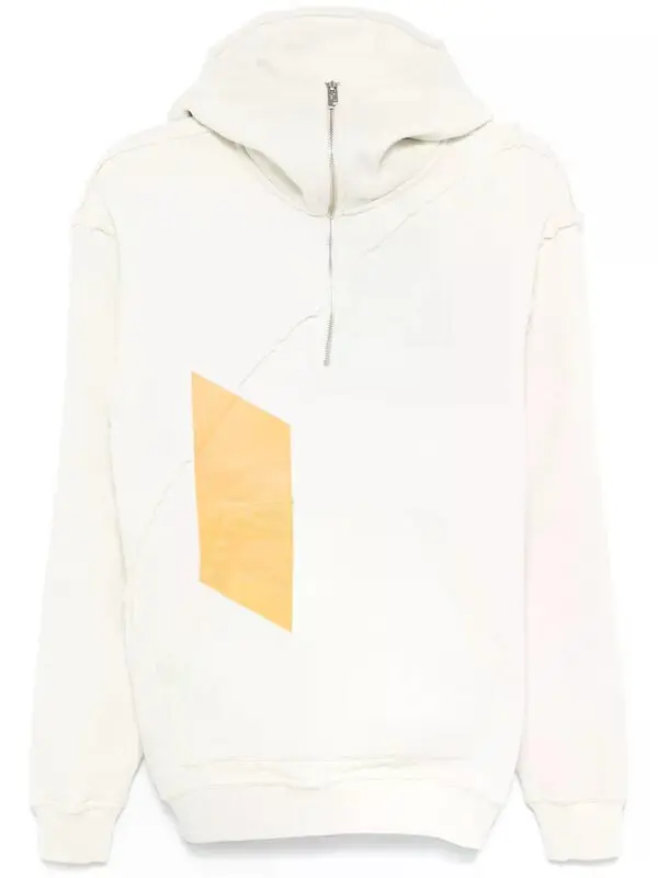 A-COLD-WALL* Aspect Cotton Jersey Hoodie - Neutrals