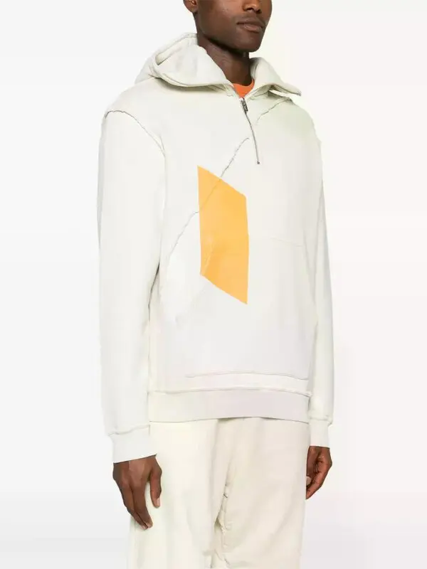 A-COLD-WALL* Aspect Cotton Jersey Hoodie - Neutrals