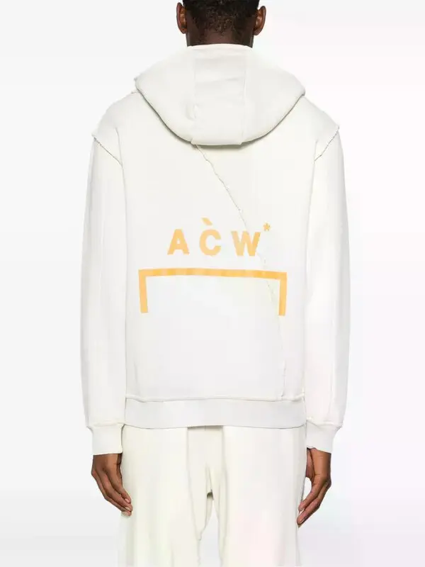 A-COLD-WALL* Aspect Cotton Jersey Hoodie - Neutrals