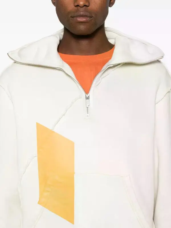A-COLD-WALL* Aspect Cotton Jersey Hoodie - Neutrals