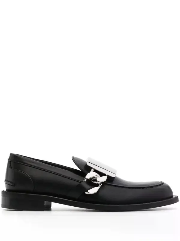 JW Anderson Logo-engraved Leather Loafers