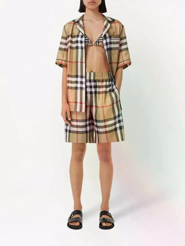 Burberry Check-patterned Shorts