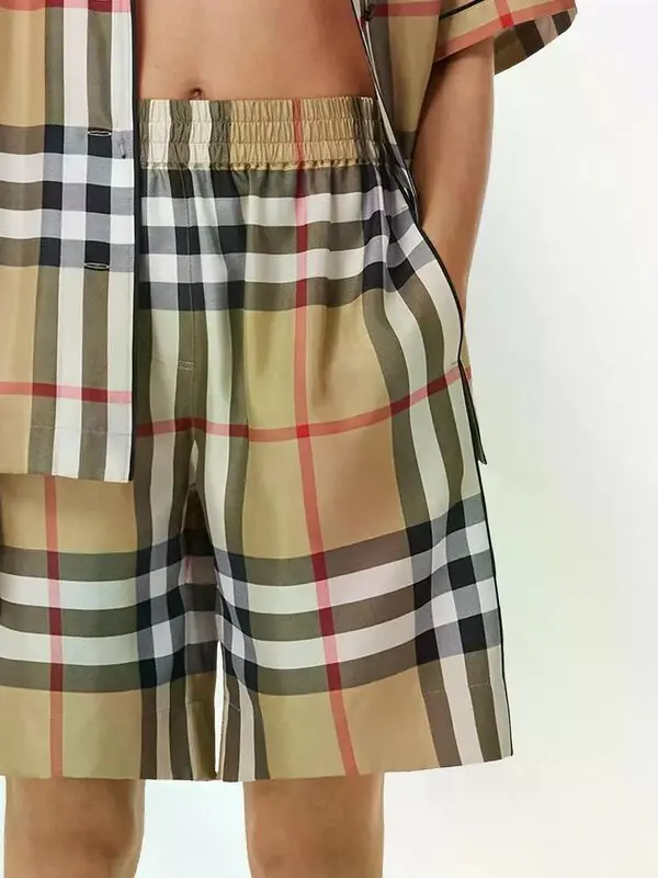 Burberry Check-patterned Shorts