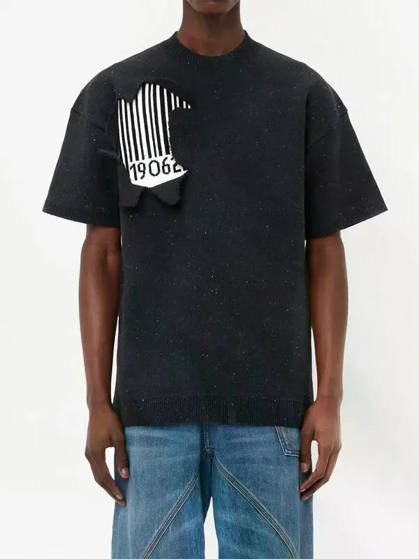 JW Anderson Barcode-print Short-sleeved Sweatshirt