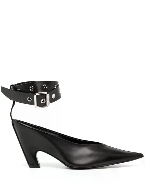 1017 Alyx 9sm Leather Pointed-toe Pumps With Buckle-fastening Ankle Strap