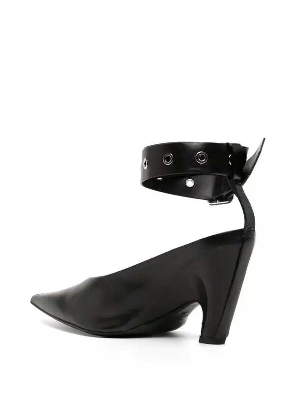 1017 Alyx 9sm Leather Pointed-toe Pumps With Buckle-fastening Ankle Strap