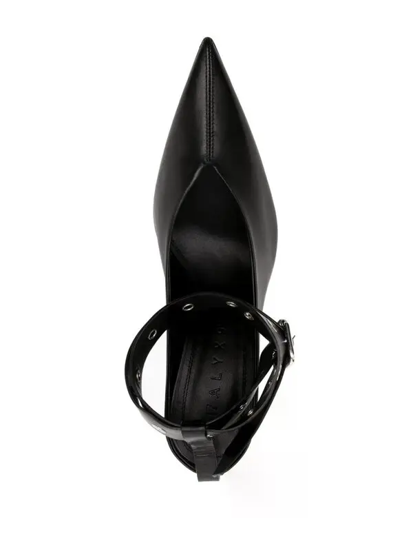 1017 Alyx 9sm Leather Pointed-toe Pumps With Buckle-fastening Ankle Strap
