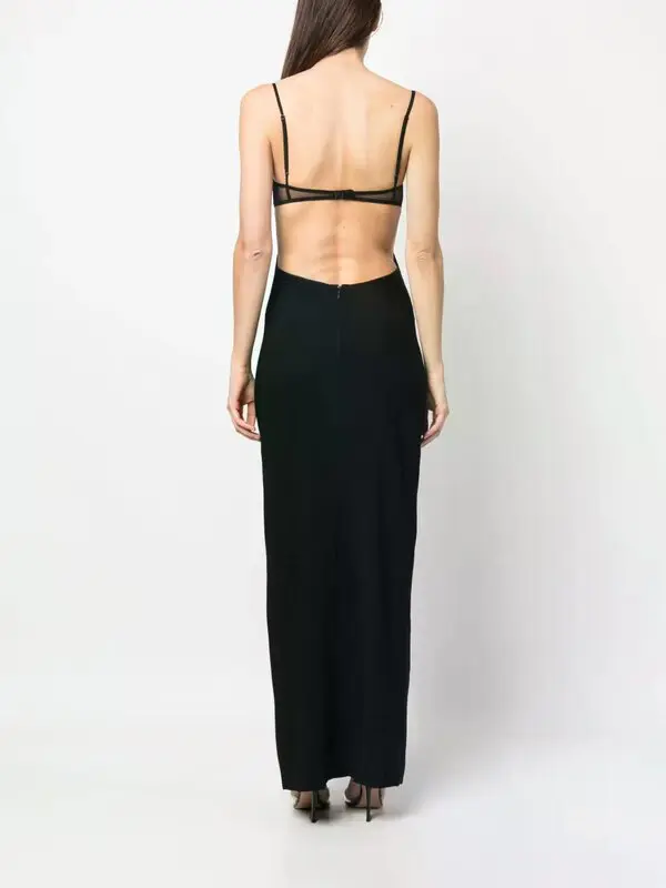 NENSI DOJAKA Bustier-neck Sleeveless Gown