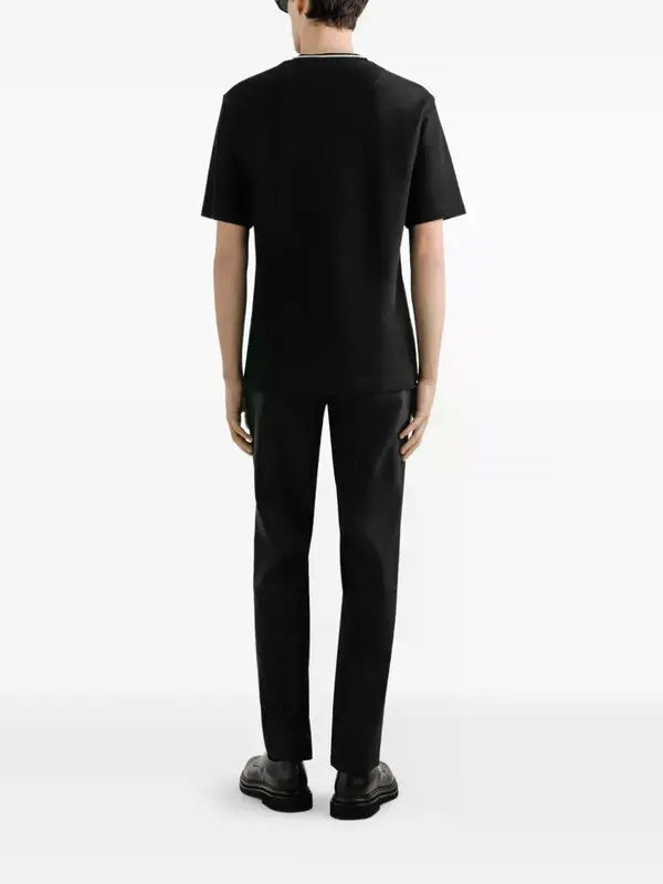 Dolce & Gabbana Logo-embroidered Cotton T-shirt - Black