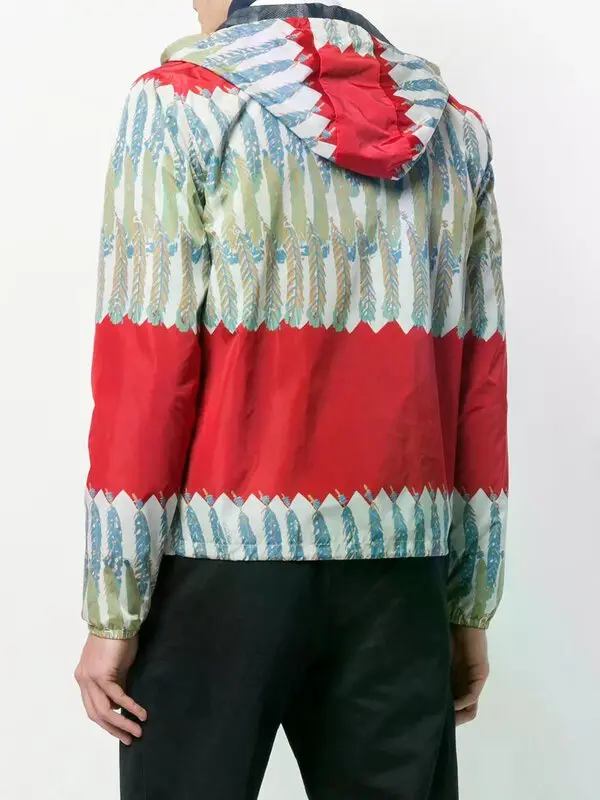 Valentino Garavani Feather Print Zipped Jacket - Red