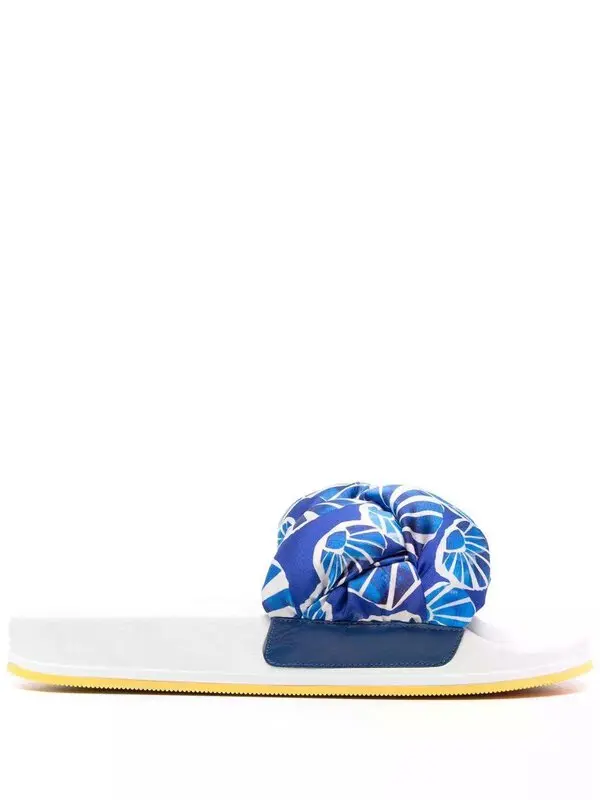 La DoubleJ Treccia Braided Flat Slides - Blue