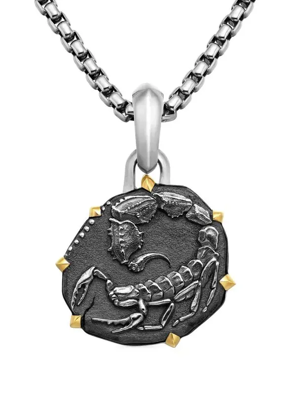 David Yurman 18kt Yellow Gold And Sterling Scorpio Amulet - Silver