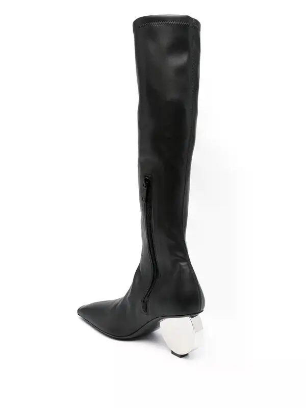 COURREGES Circle 90mm Faux-leather Knee-high Boots