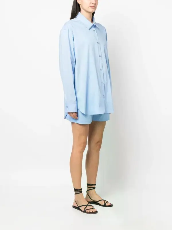 Andamane Drawstring Waist Poplin Shorts