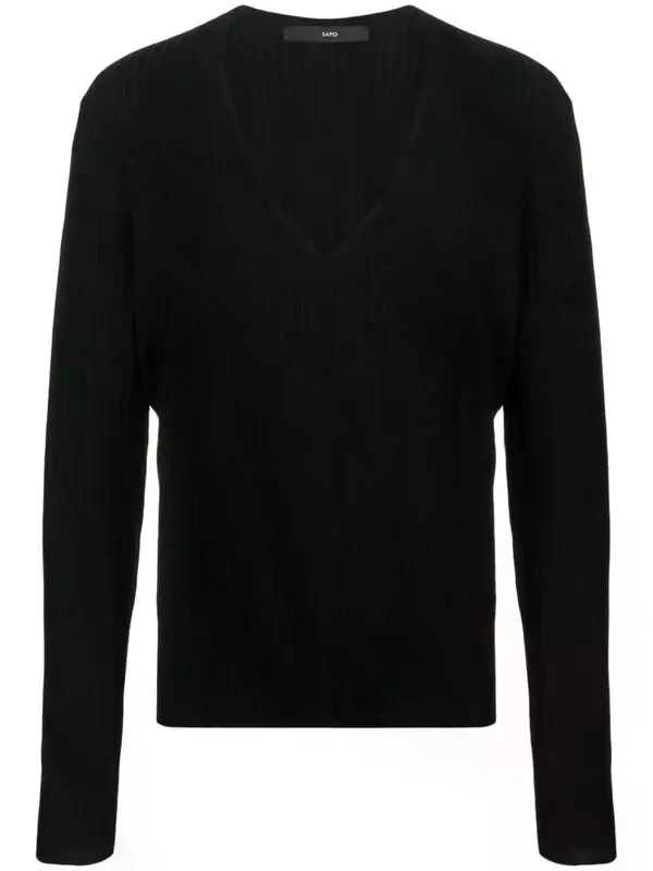 SAPIO V-neck Virgin Wool Jumper