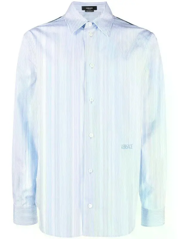 Versace Seashell Baroque Striped Shirt