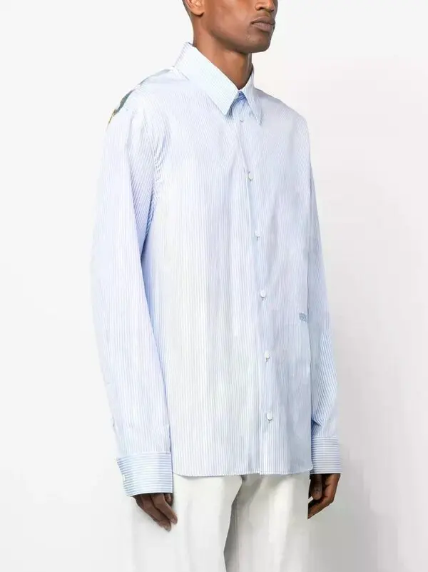 Versace Seashell Baroque Striped Shirt