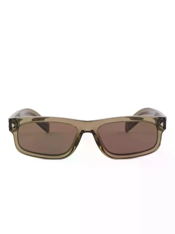 Prada Rectangular Frame Sunglasses - Brown