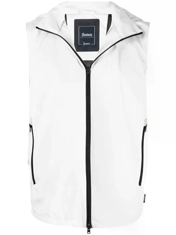 Herno Zip-up Vest With Detachable Hood - Neutrals