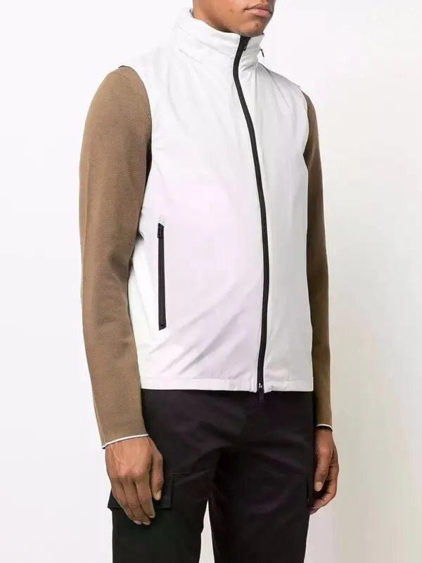 Herno Zip-up Vest With Detachable Hood