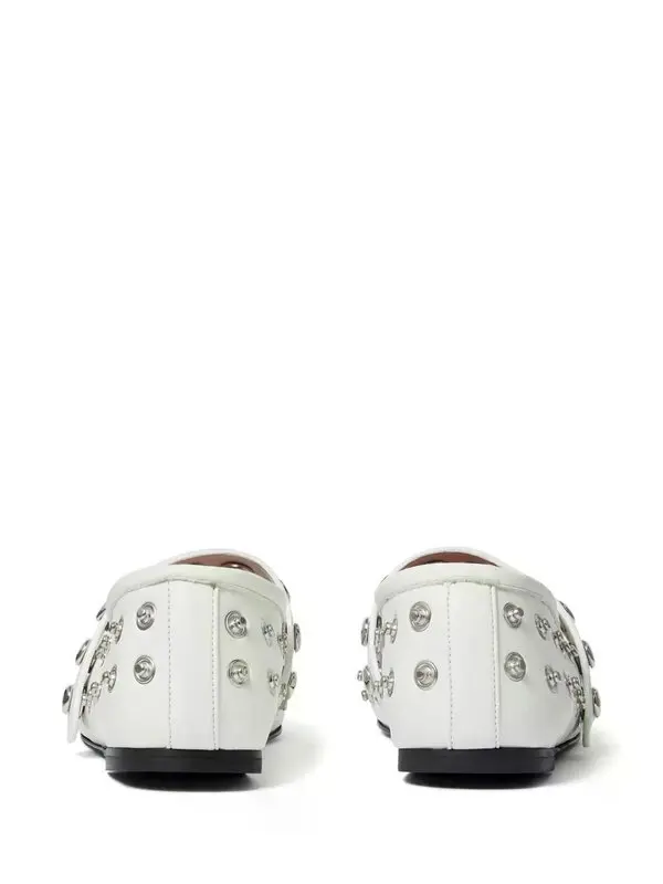 Stella McCartney Stud-embellished Ballerinas - White