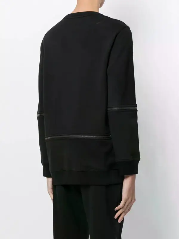 PORTS V Zip Detail Crew Neck Sweatshirt