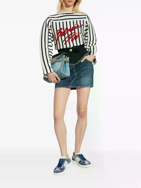 Balmain Denim Mini Skirt