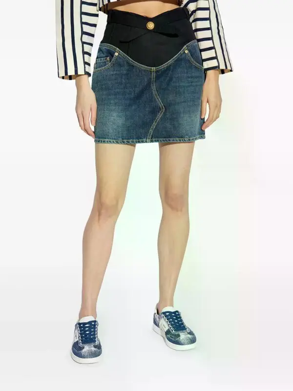 Balmain Denim Mini Skirt