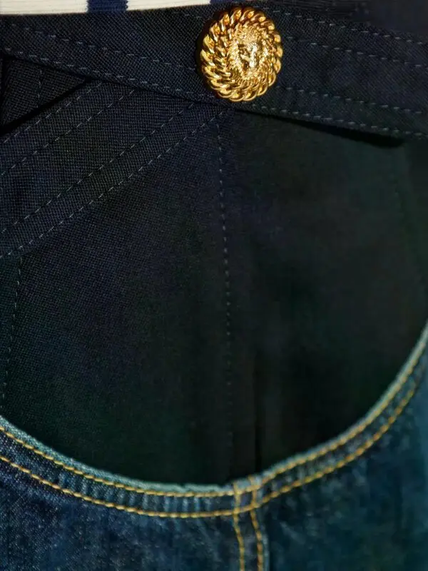 Balmain Denim Mini Skirt