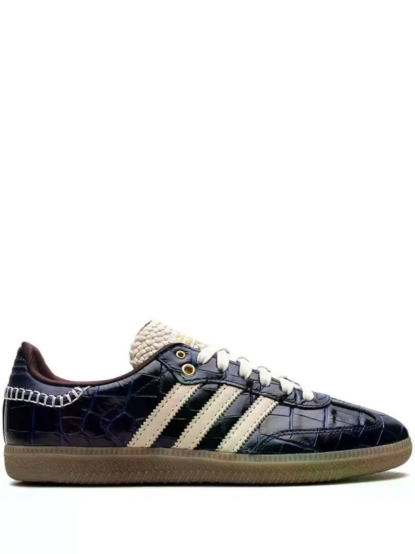 Adidas X Wales Bonner Samba Og Navy Croc Effect Sneakers
