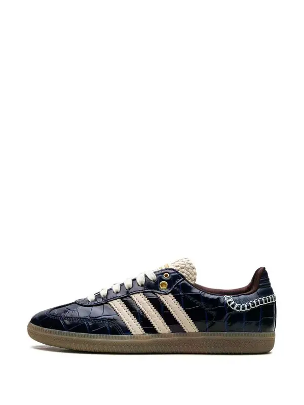 Adidas X Wales Bonner Samba Og Navy Croc Effect Sneakers