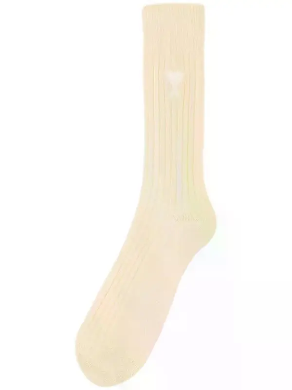 AMI Paris De Coeur Socks - Neutrals