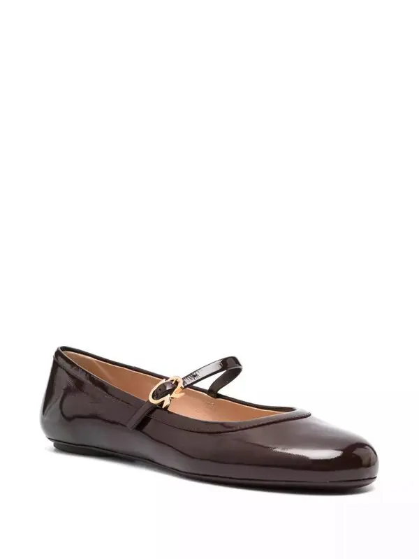 GIANVITO ROSSI Leather Ballet Flats - Brown