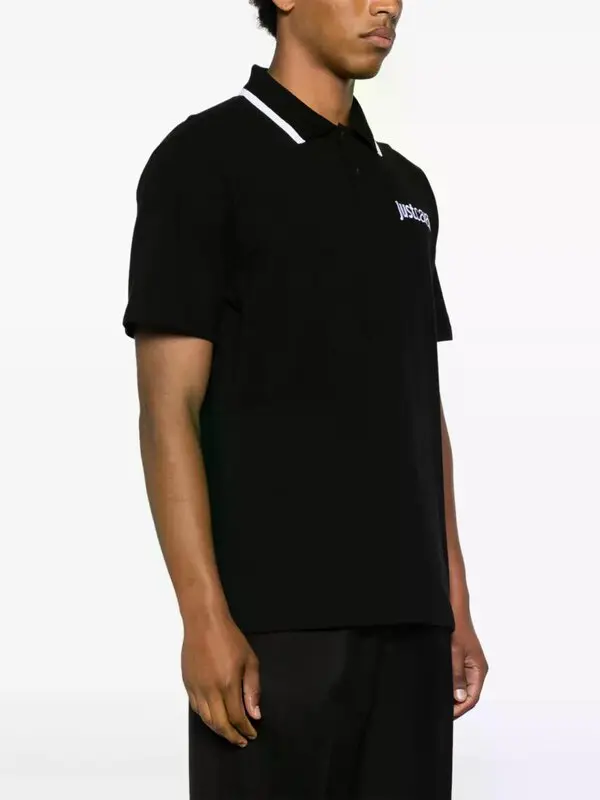 Just Cavalli Logo-embroidered Piqué Polo Shirt