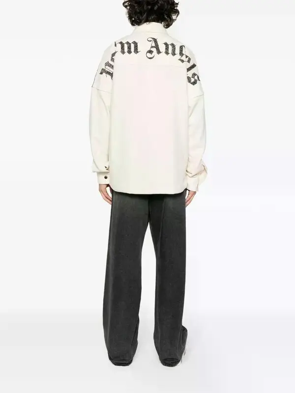 Palm Angels Logo-print Checked Overshirt