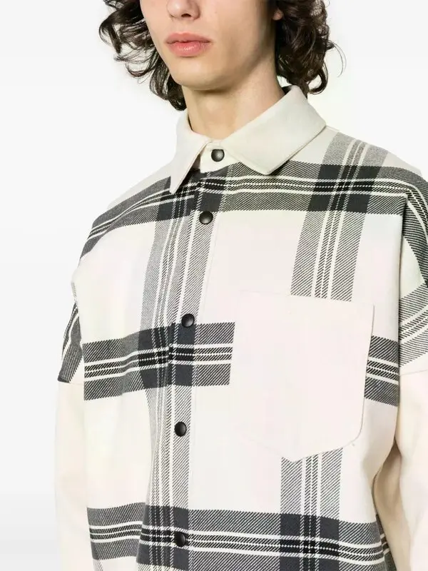 Palm Angels Logo-print Checked Overshirt