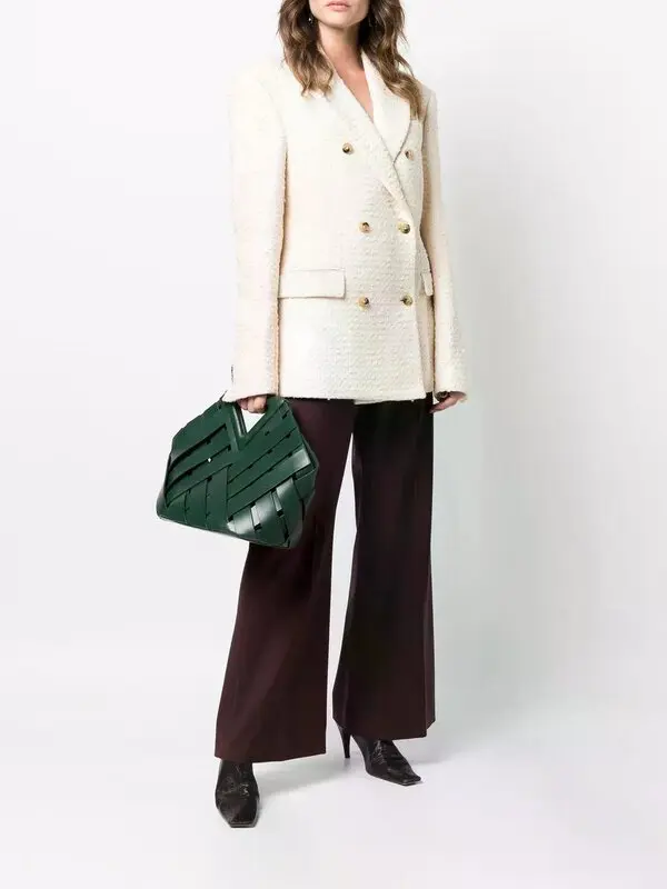 Amiri Knitted Double-breasted Blazer - Neutrals