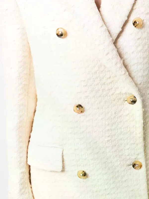 Amiri Knitted Double-breasted Blazer - Neutrals