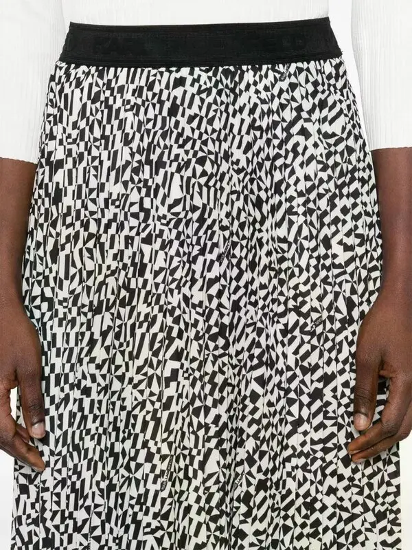 Karl Lagerfeld Printed Midi Skirt