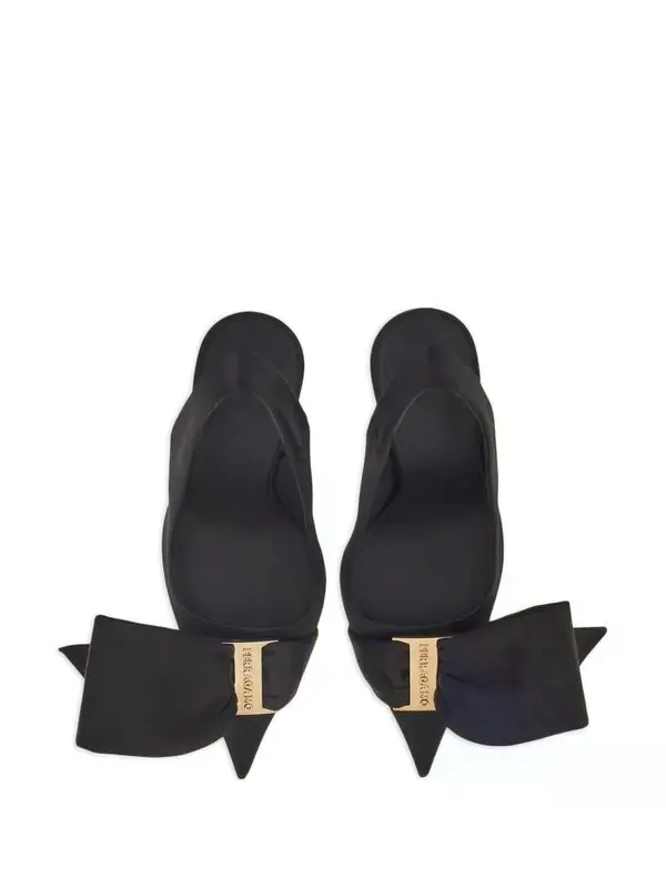 FERRAGAMO 105mm Bow Slingback Pumps