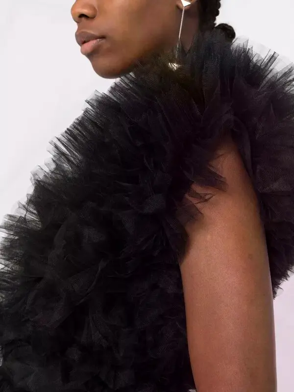 Alchemy Fashions X Lia Aram Ruffle-detail Bodysuit - Black