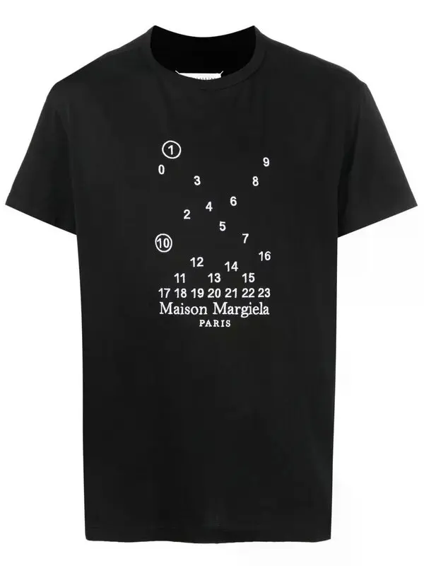 MAISON MARGIELA Numeric Logo-embroidered T-shirt